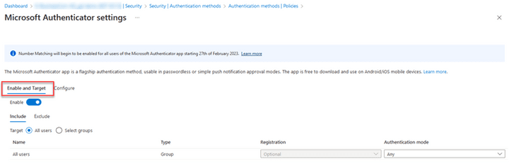 Azure MFA – "Number Matching"